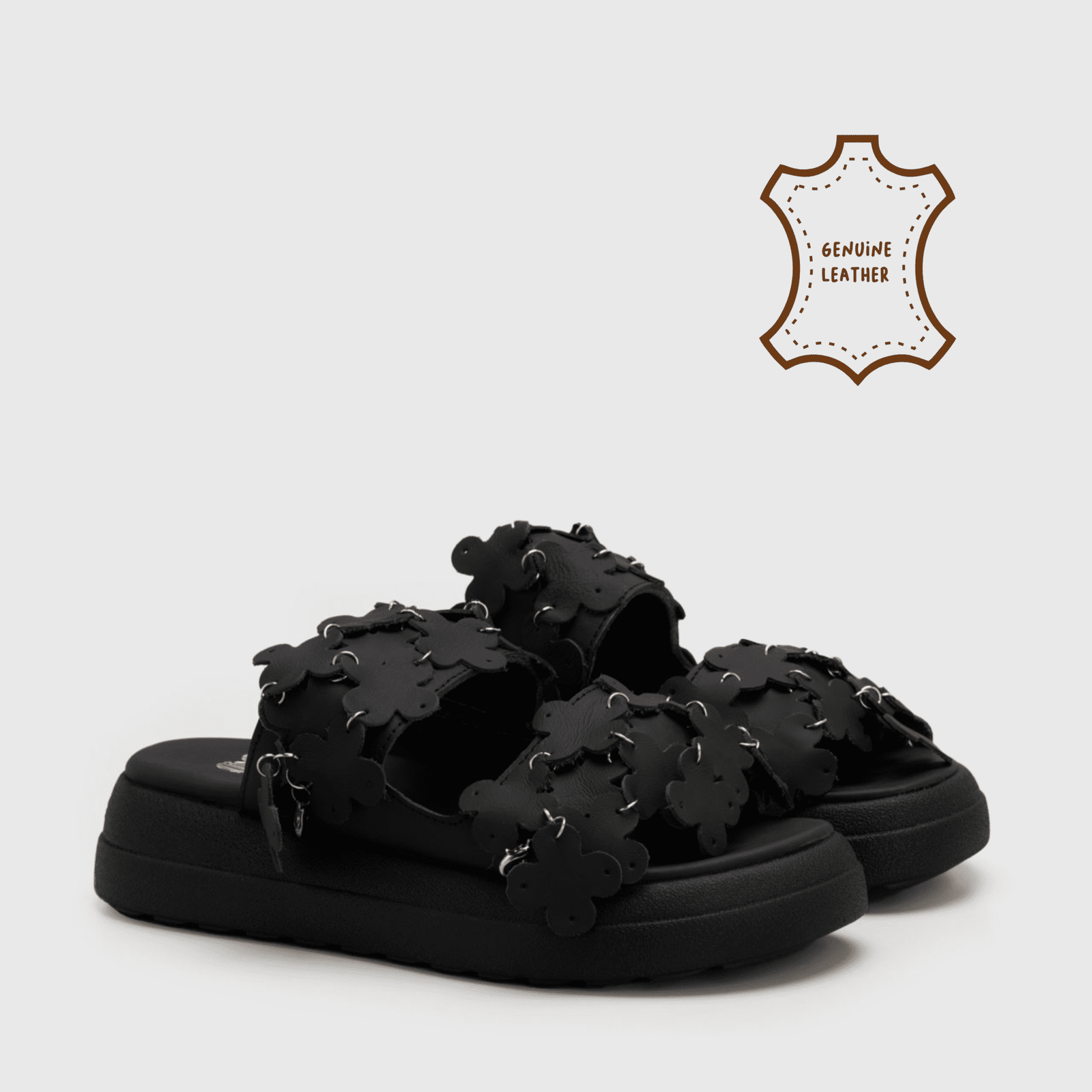 Clover Sandals Genuine Leather Black — Adorable Projects